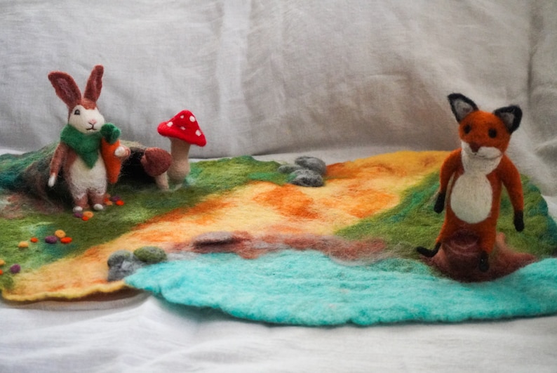 Enchanted Forest Play Scene | Play Mat Playscape | Waldorf Pretend Play ...