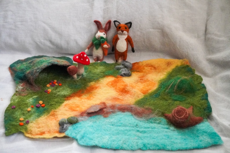 Enchanted Forest Play Scene Play Mat Playscape Waldorf Pretend Play ...