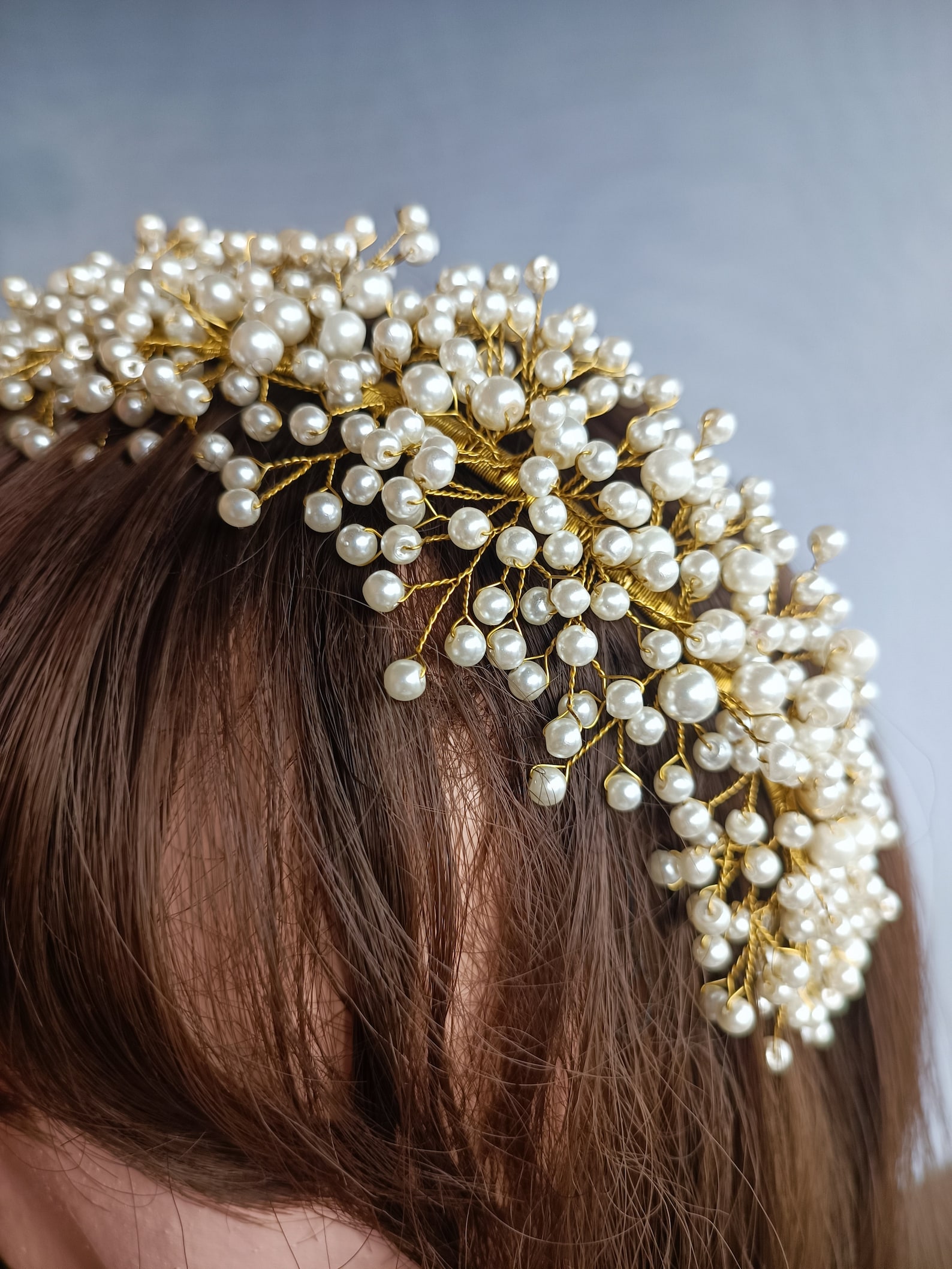 Spring Prom Babys Breath Headband Bridal Headband Floral Babys | Etsy