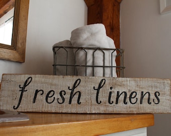 Fresh Linens Sign | Etsy