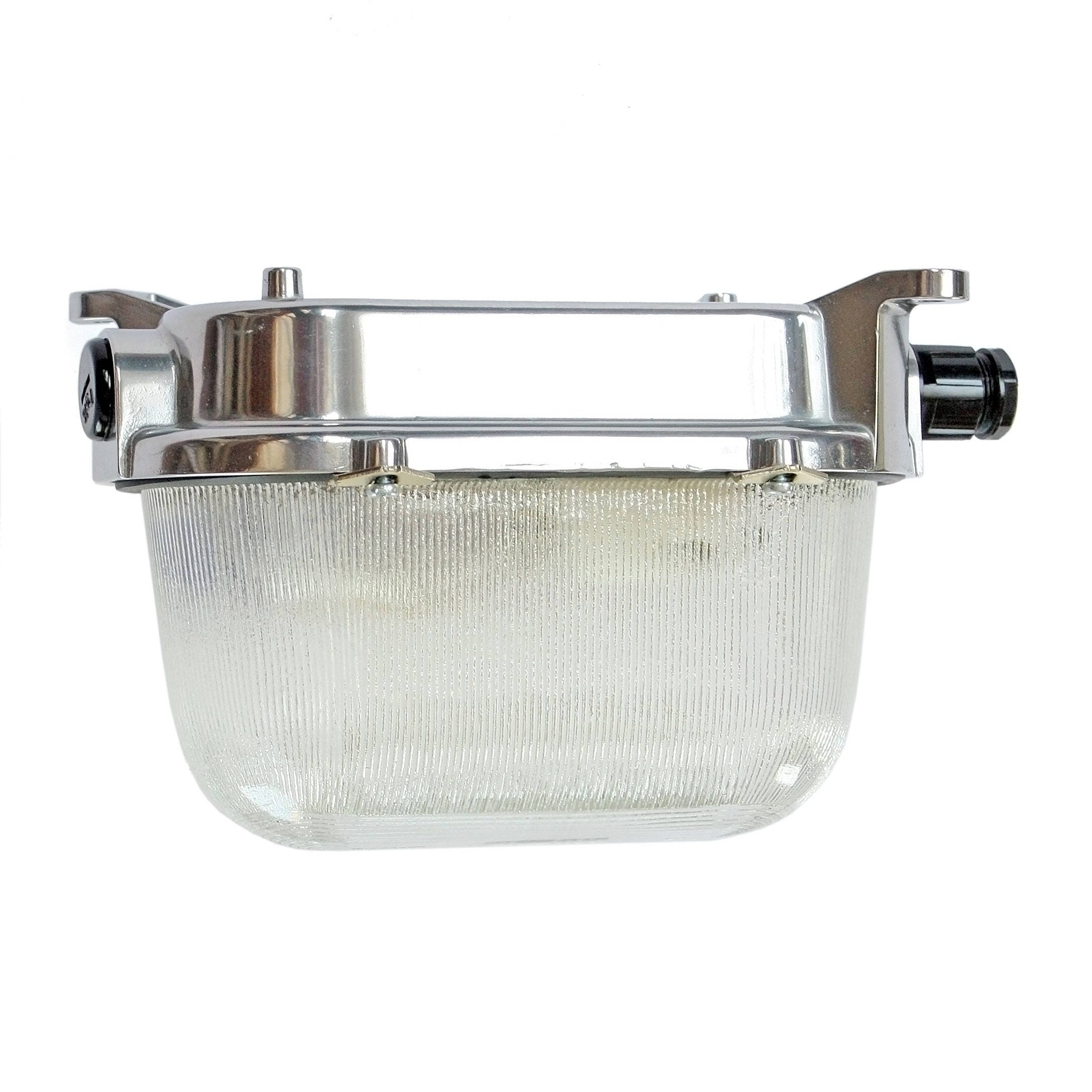 Vintage Highly Polished Aluminum Factory/bunker Lamp for Home, Yard ...