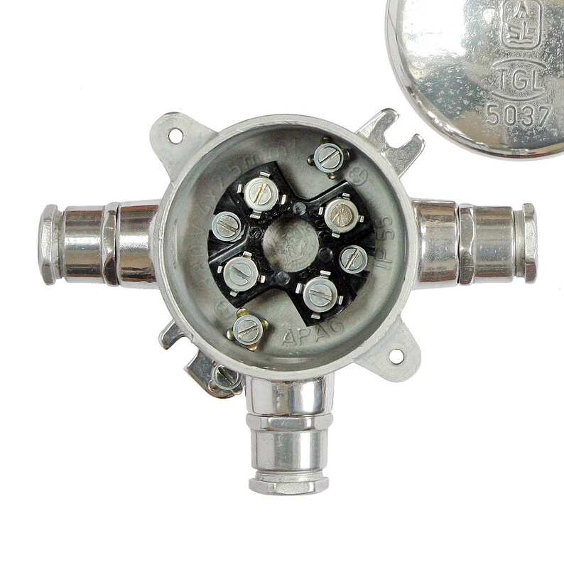 Vintage Industrial Surface-mounted Aluminum 3-way Junction Box With a ...