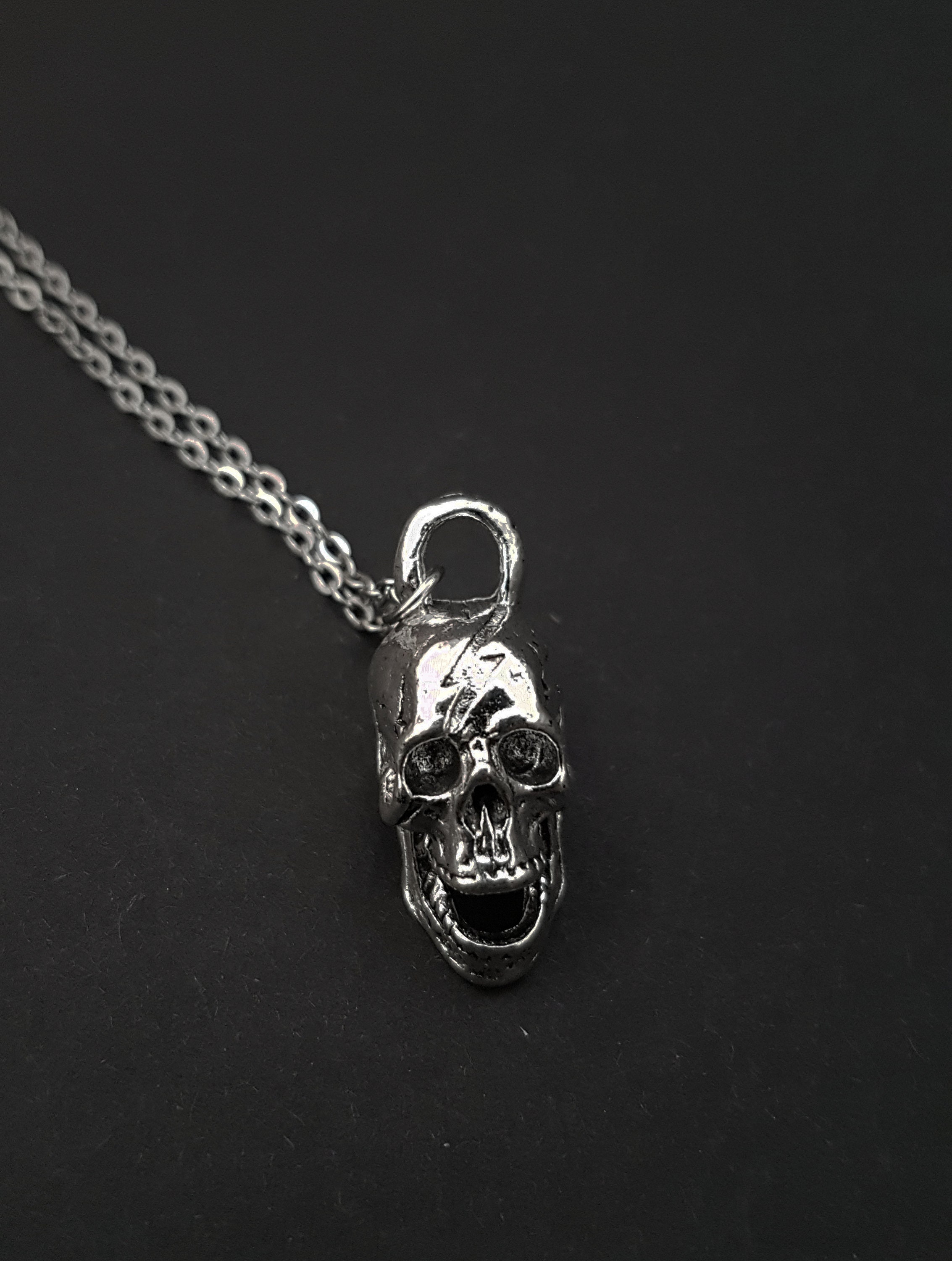 Screaming Skull 50cm Stainless Steel Chain Necklace Horror | Etsy