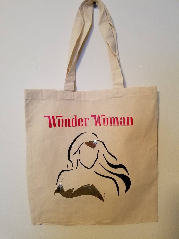 Wonder Woman Tote Bag Made Out of Canvas. - Etsy