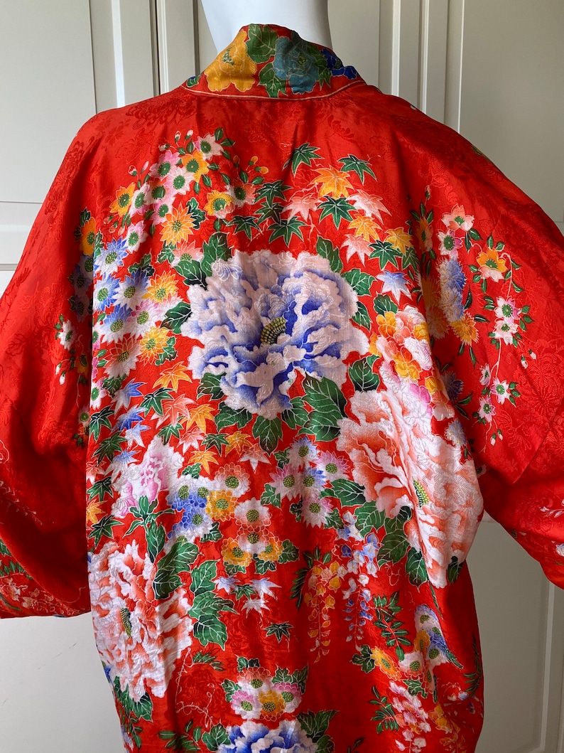 Original 1920s 30s Dramatic Silk Damask Robe - Etsy