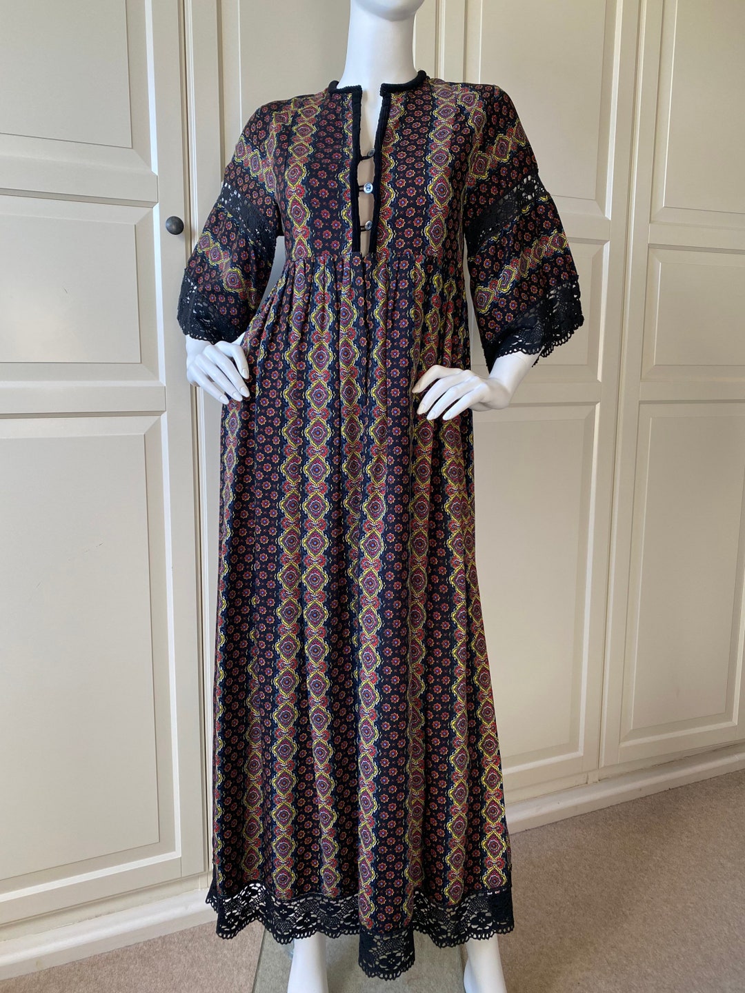 Angela Gore Original 1970s Maxi Dress - Etsy