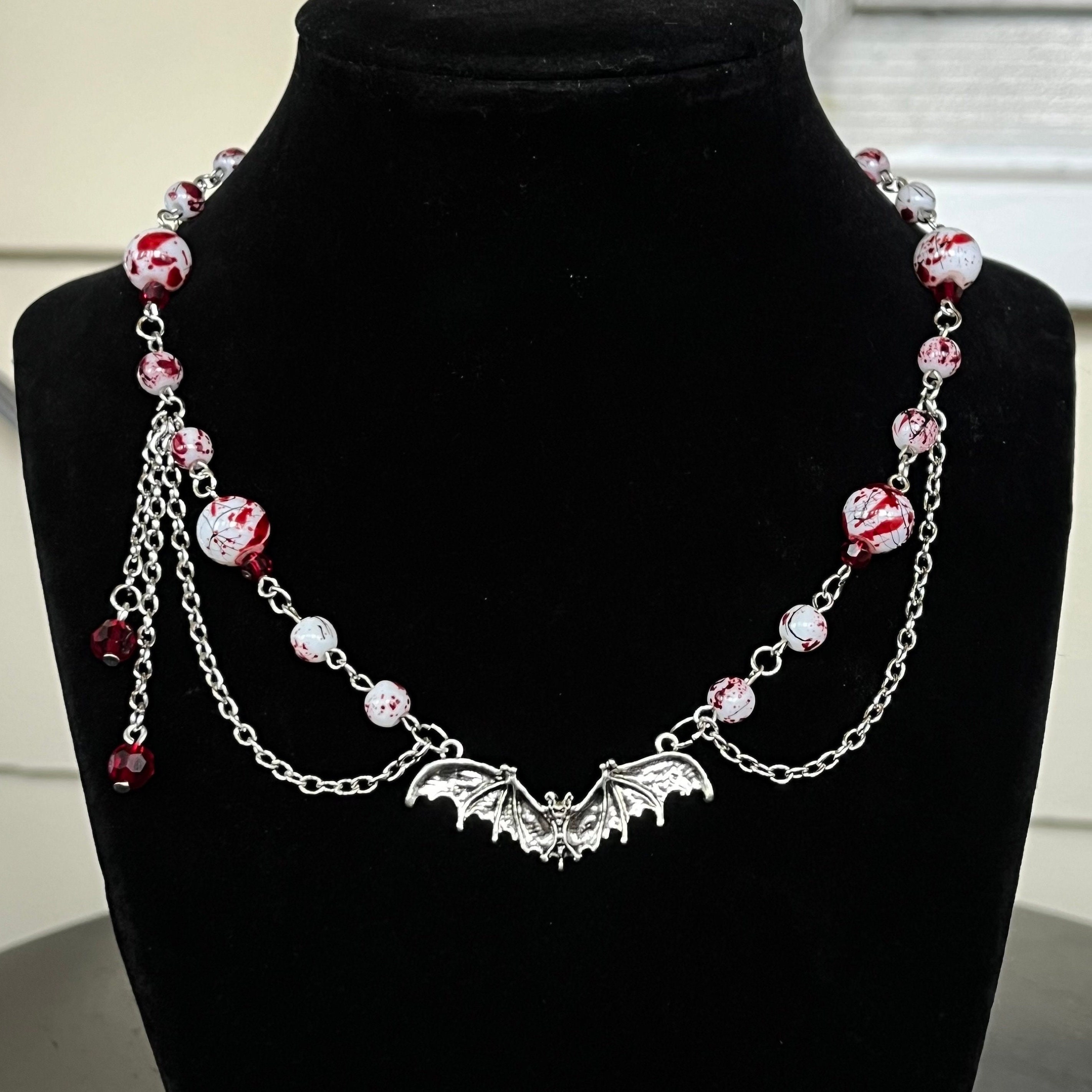 Bloody Bat Necklace - Etsy