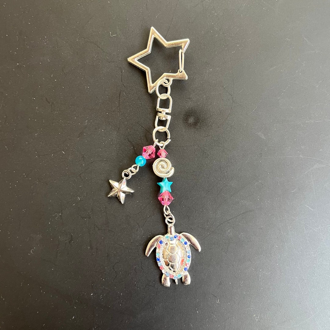 Cotton Candy Turtle Keychain - Etsy