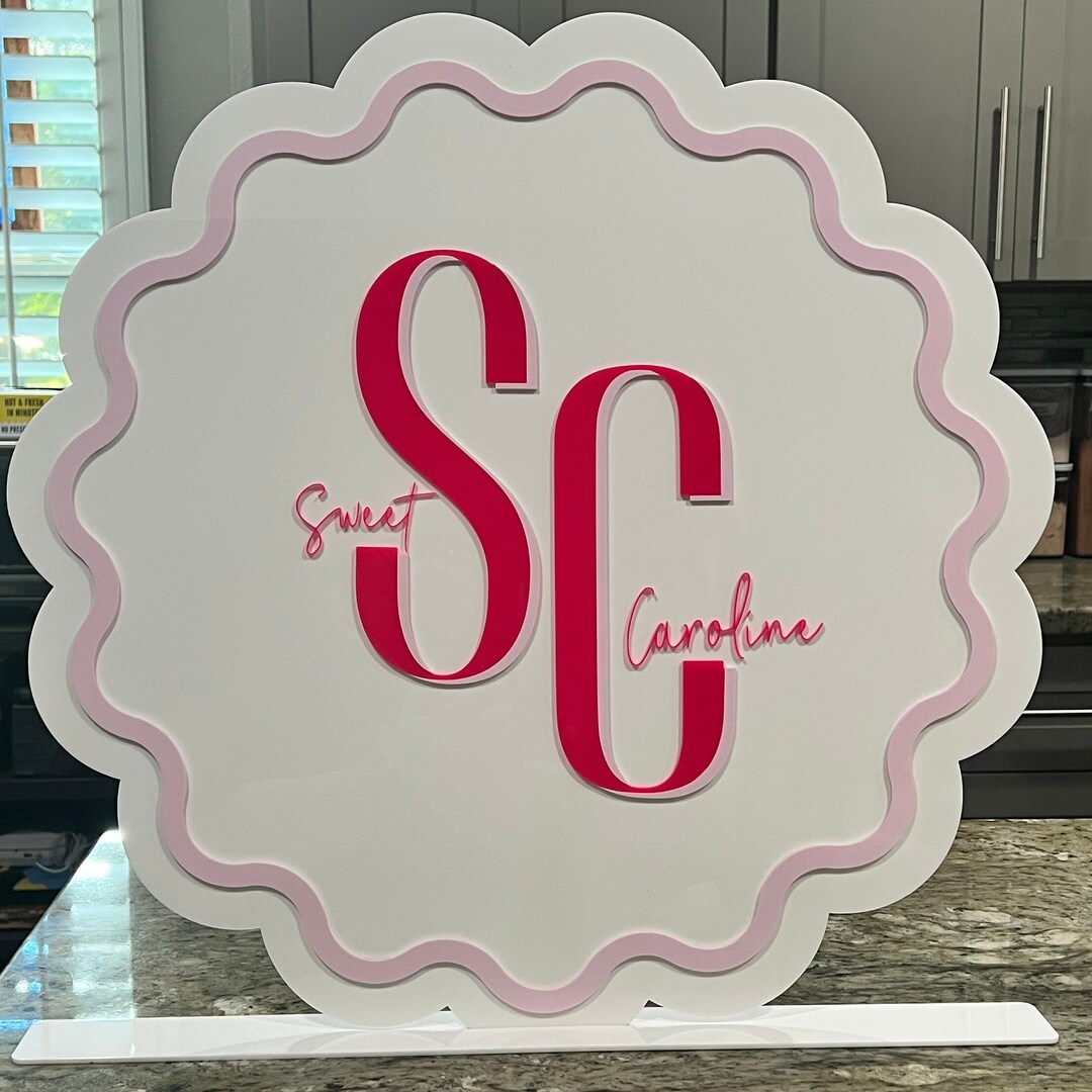 Customizable Scalloped Edge Sign Digital File - Etsy