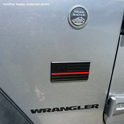 Firefighter Thin Red Line Wooden Badge Number Decor - Etsy