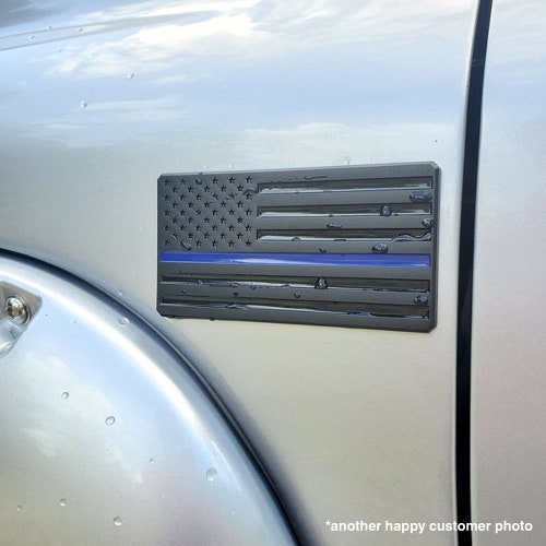 Thin Blue Line Cross Decal Sticker Car Truck Police Officer | Etsy