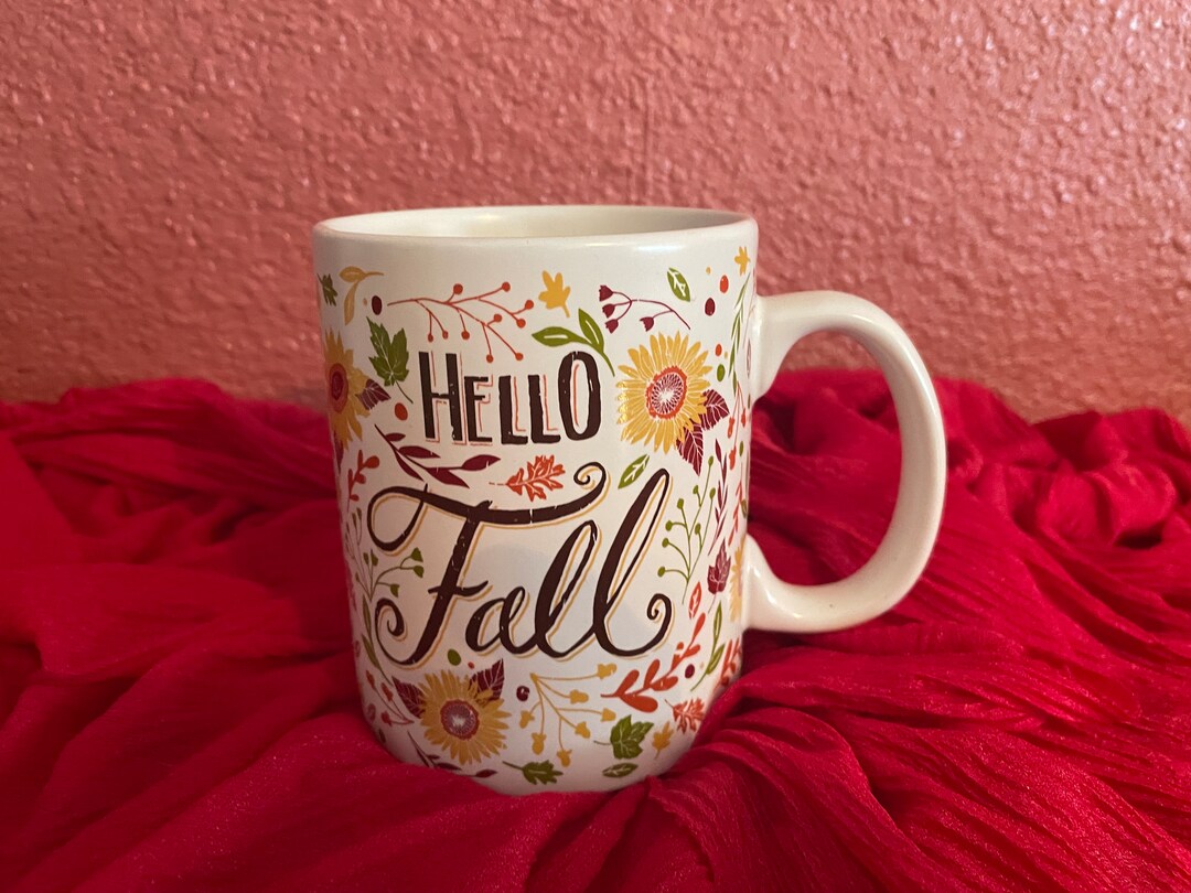 Hello Fall Mug by Primitive by Kathy - Etsy