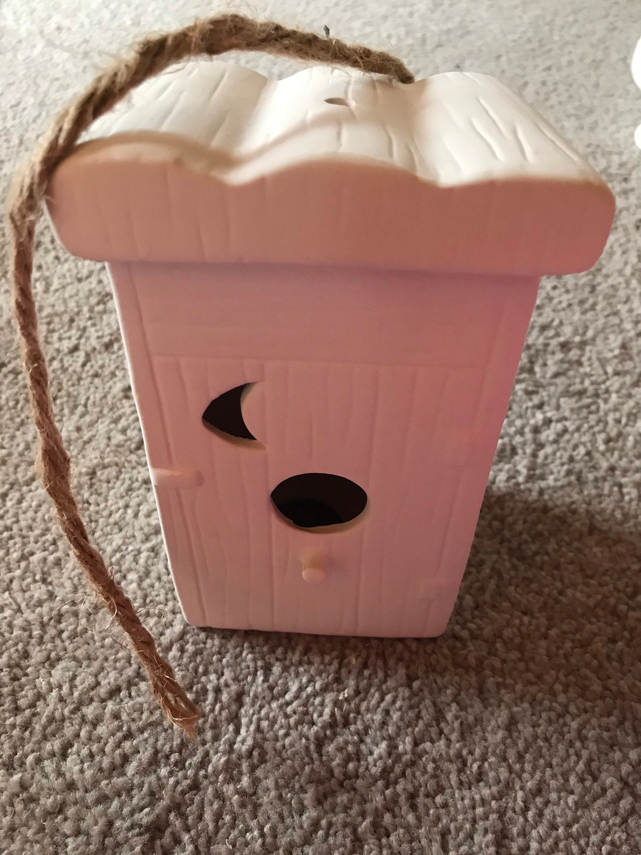 Unpainted Bisque Ceramic Bird Turd House Ready to Paint - Etsy