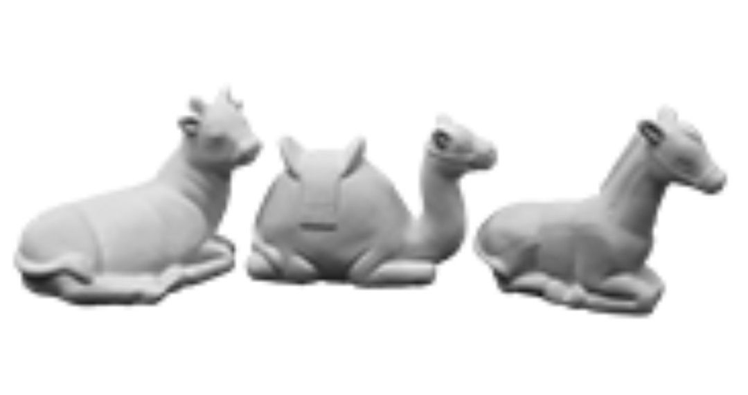 Unpainted Bisque Ceramic Contemporary Nativity Animal - Etsy