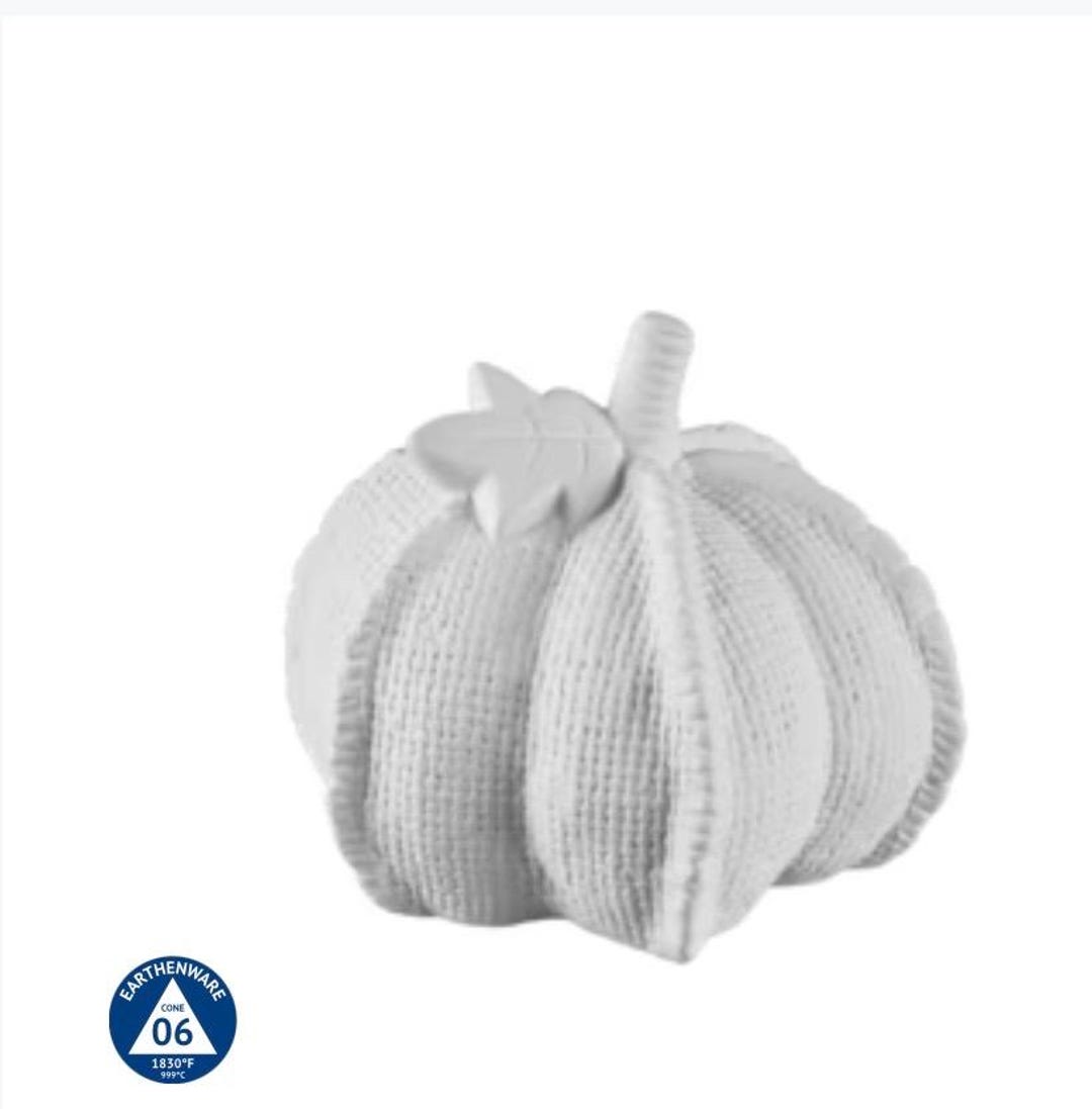 Unpainted Bisque Ceramic Burlap Pumpkin Ready to Paint No Firing ...