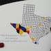 Texas County Map Adventure Tracker - Mini and Large Decal Maps - Etsy