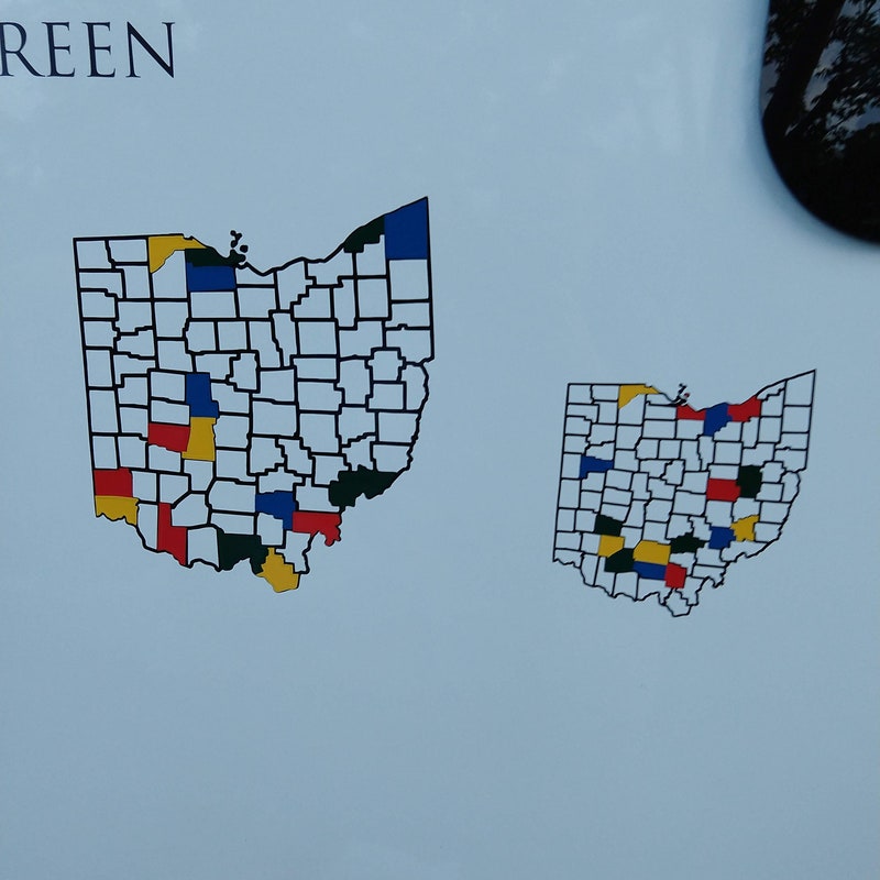 County in Ohio Map - Etsy