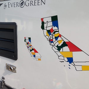 California County Map Adventure Tracker- California County Map, RV ...