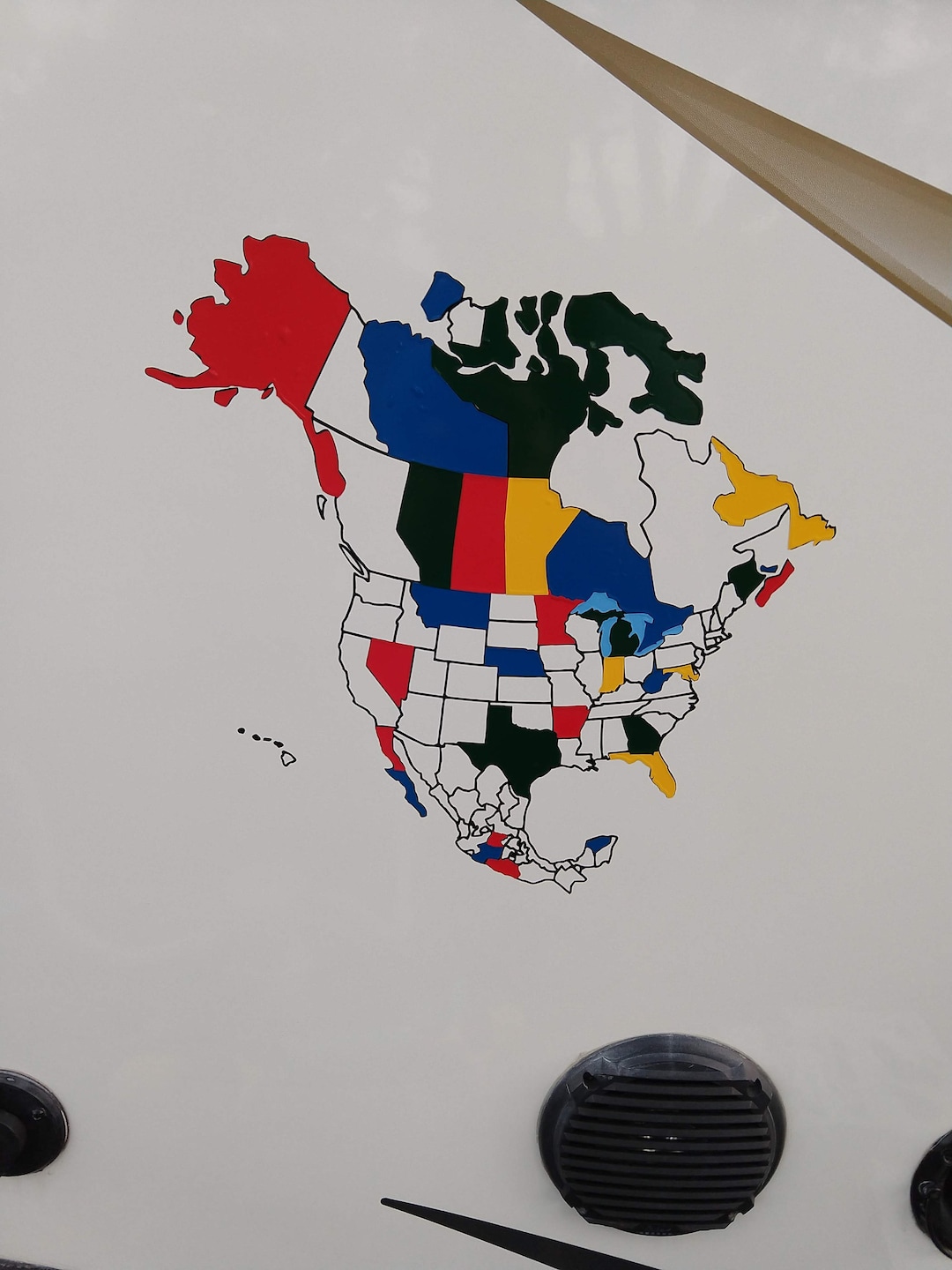 Mini North America Decal Adventure Tracker - US Decal, Canada Decal ...