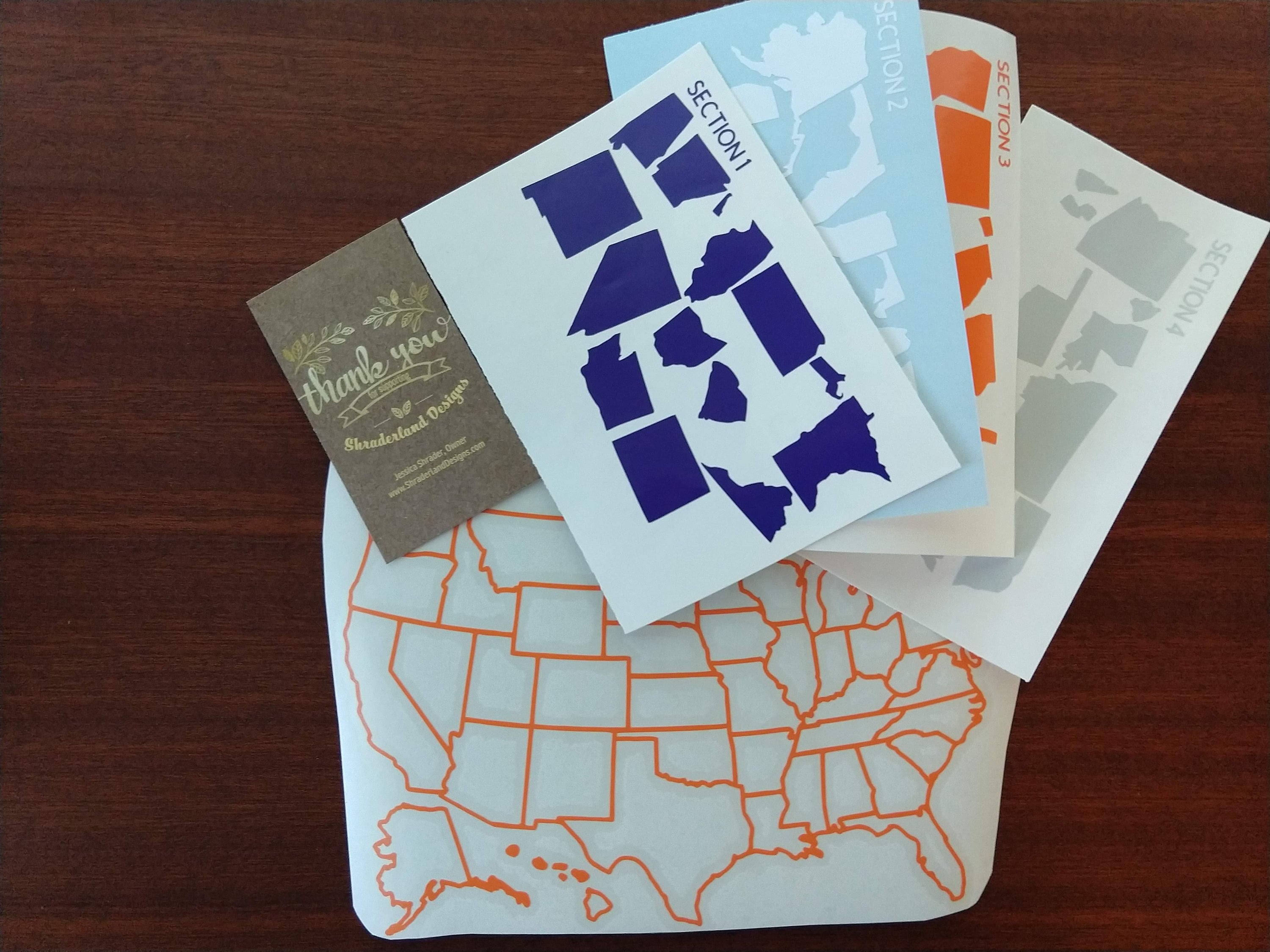 Mini USA Decal Map Tracker US Decal Motorcycle Tracking - Etsy Canada