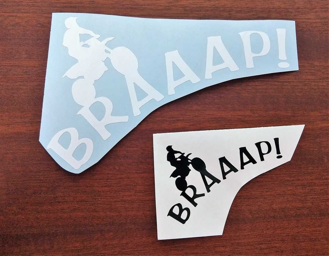 BRAAAP Dirt Bike Vinyl Decal - Dirt Rider Decal, off Road Decal, Dirt ...