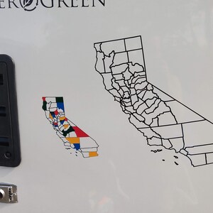 California County Map Adventure Tracker- California County Map, RV ...