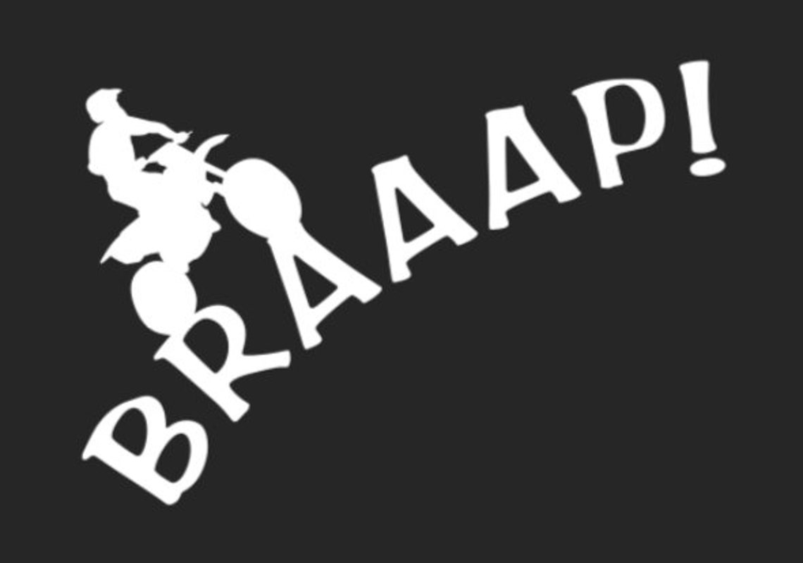 BRAAAP Dirt Bike Vinyl Decal Dirt Rider Decal off Road - Etsy