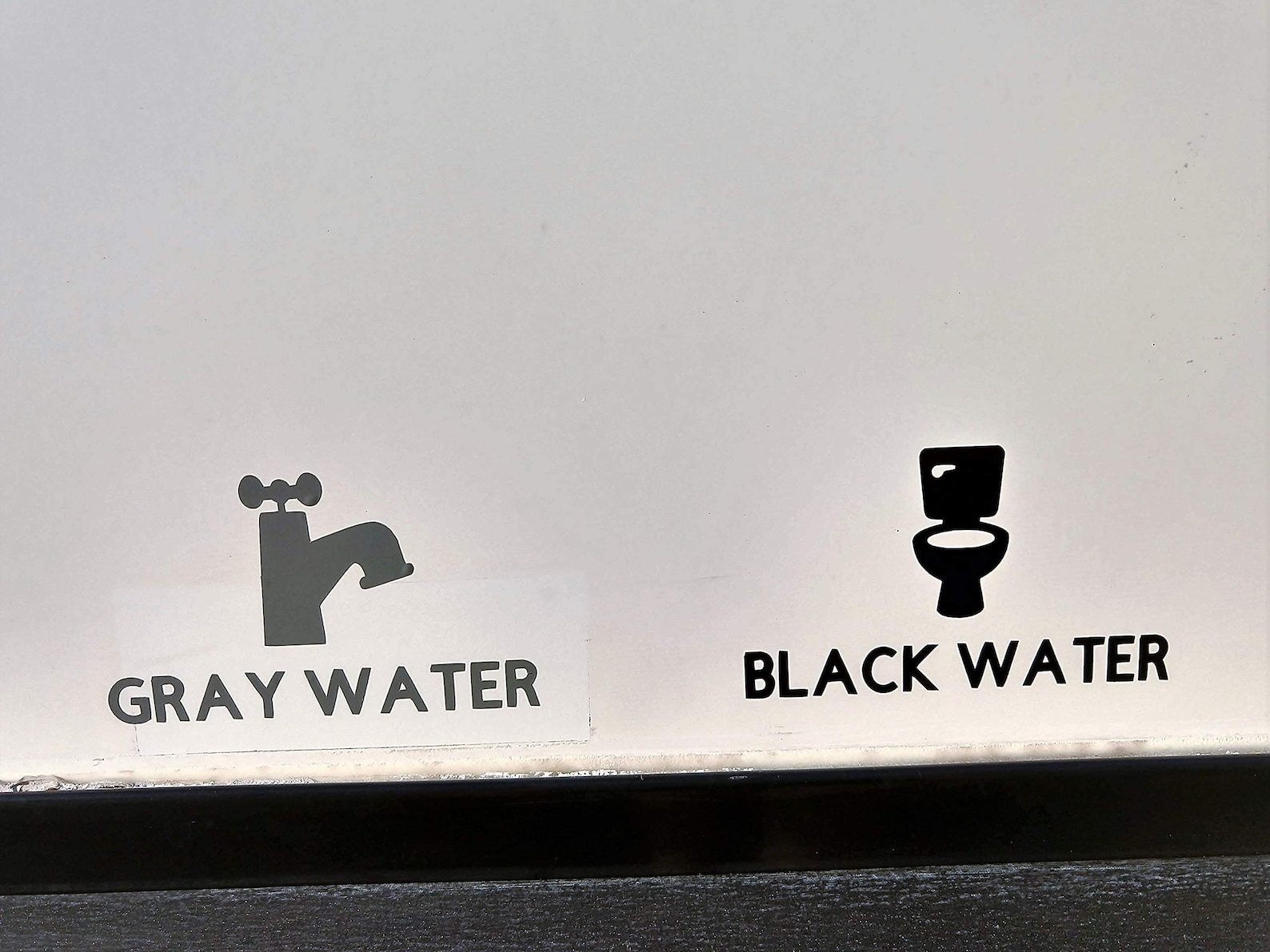 Black Water Tank, Gray Water Tank Decals - Black Tank, Gray Tank, Grey ...