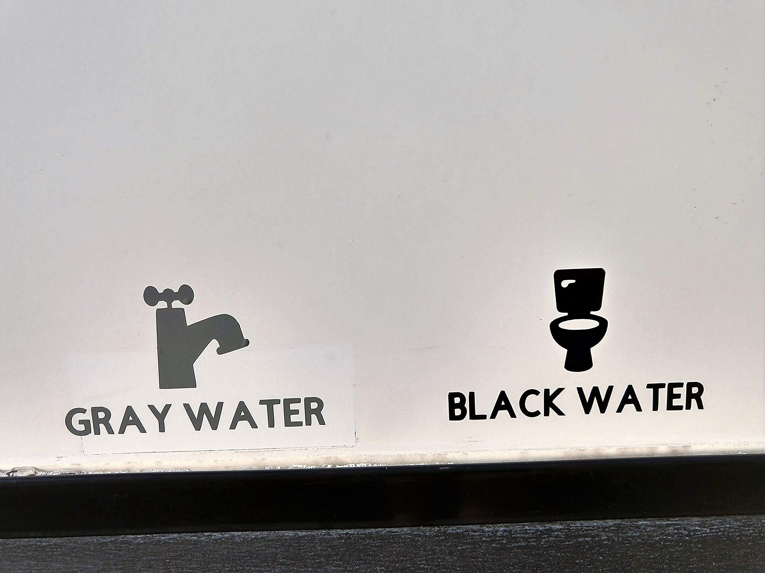 Black Water Tank, Gray Water Tank Decals - Black Tank, Gray Tank, Grey ...