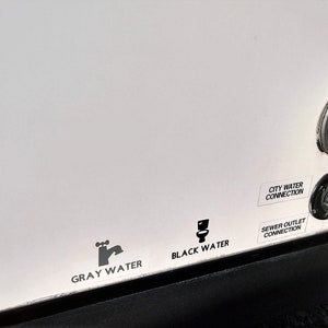Black Water Tank, Gray Water Tank Decals - Black Tank, Gray Tank, Grey ...