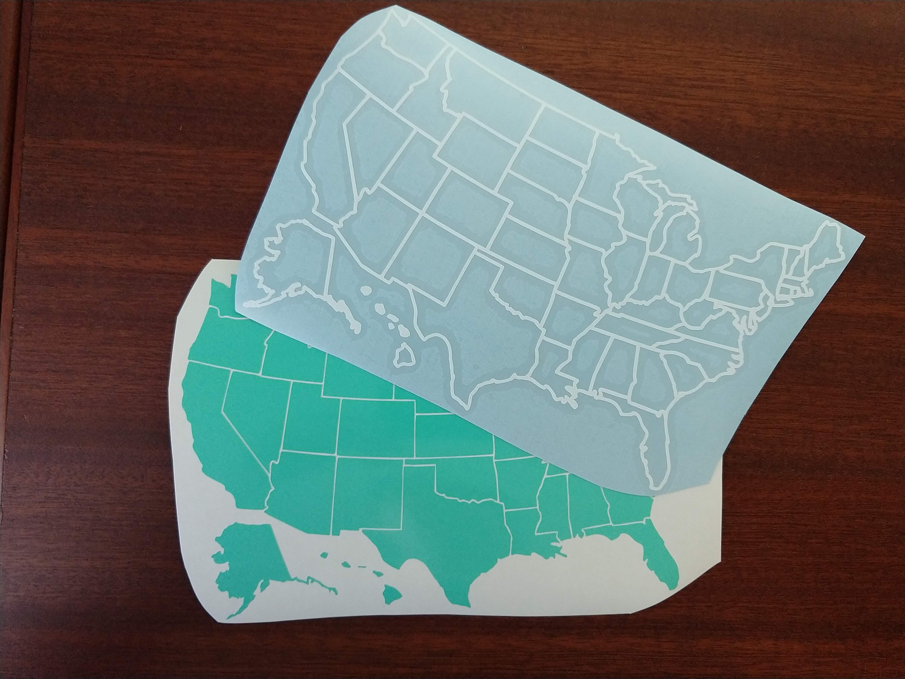 Mini USA Decal Map Tracker US Decal Motorcycle Tracking - Etsy Canada