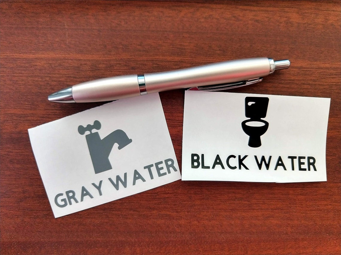 Black Water Tank, Gray Water Tank Decals - Black Tank, Gray Tank, Grey ...