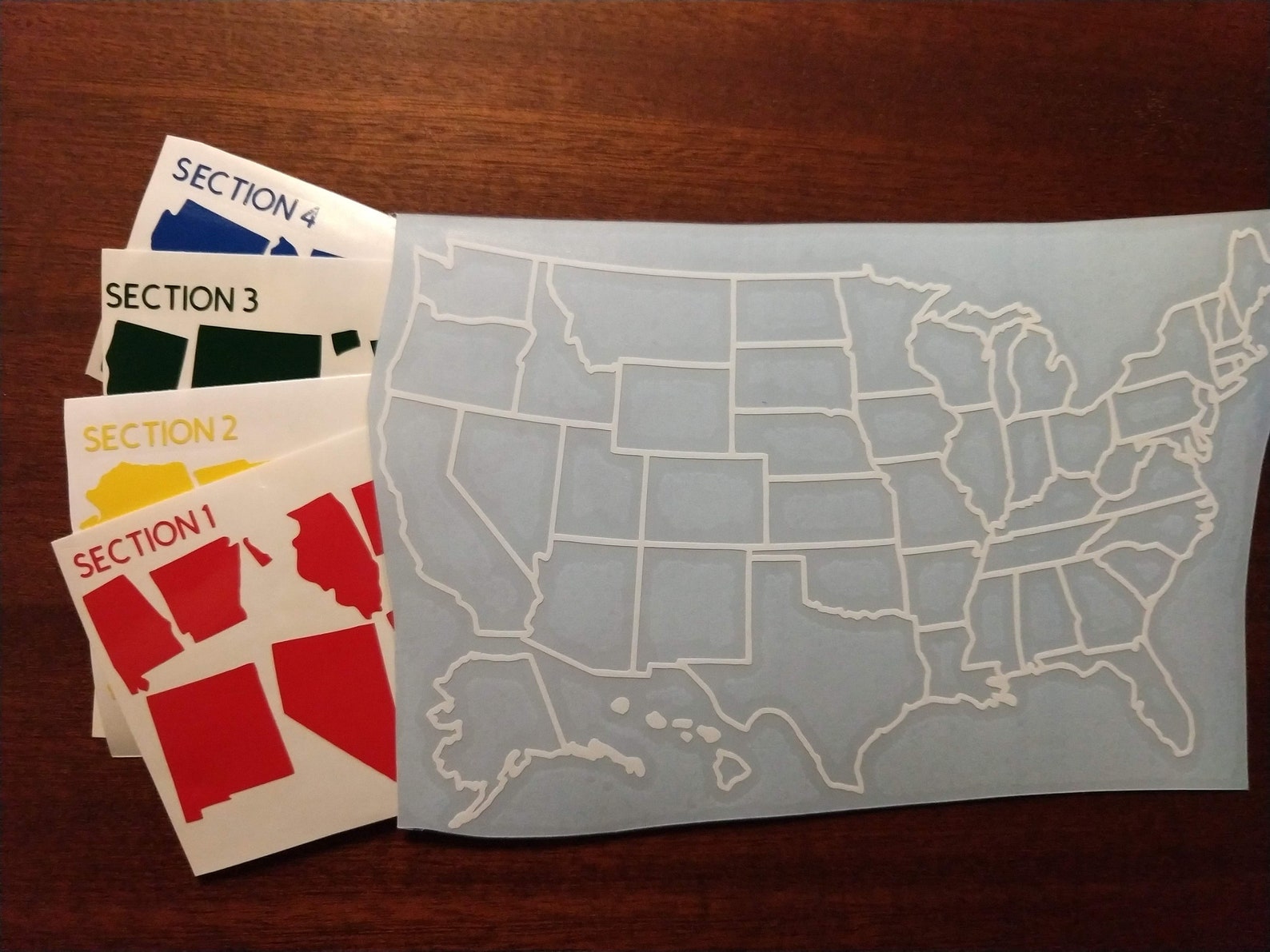 Mini USA Decal Map Tracker US Decal Motorcycle Tracking - Etsy