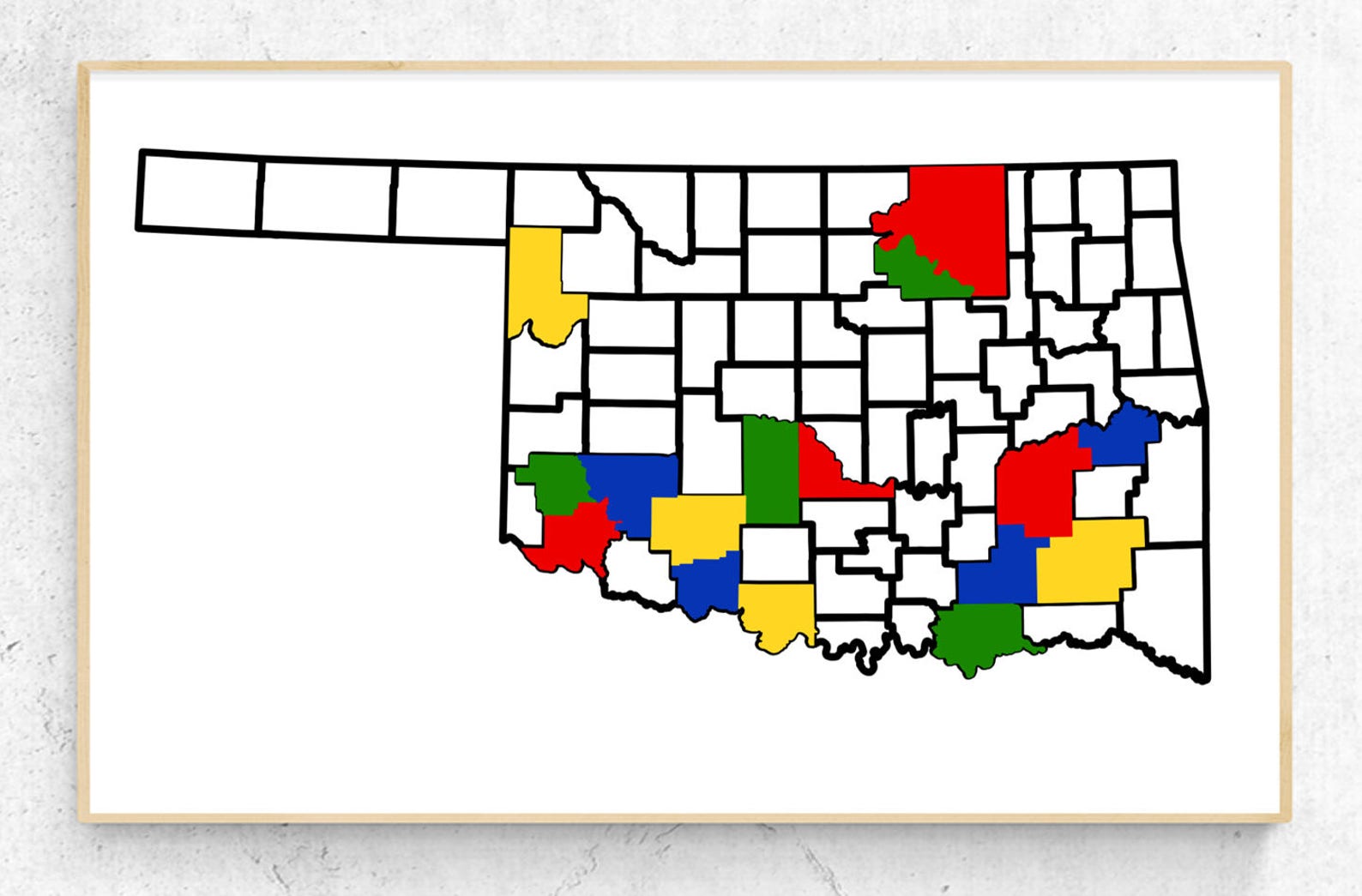 Oklahoma County Map Adventure Tracker Oklahoma County Map RV | Etsy