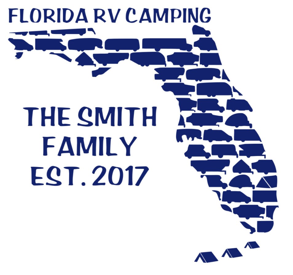 Florida RV Camper Decal Camping Decal Florida Camping | Etsy