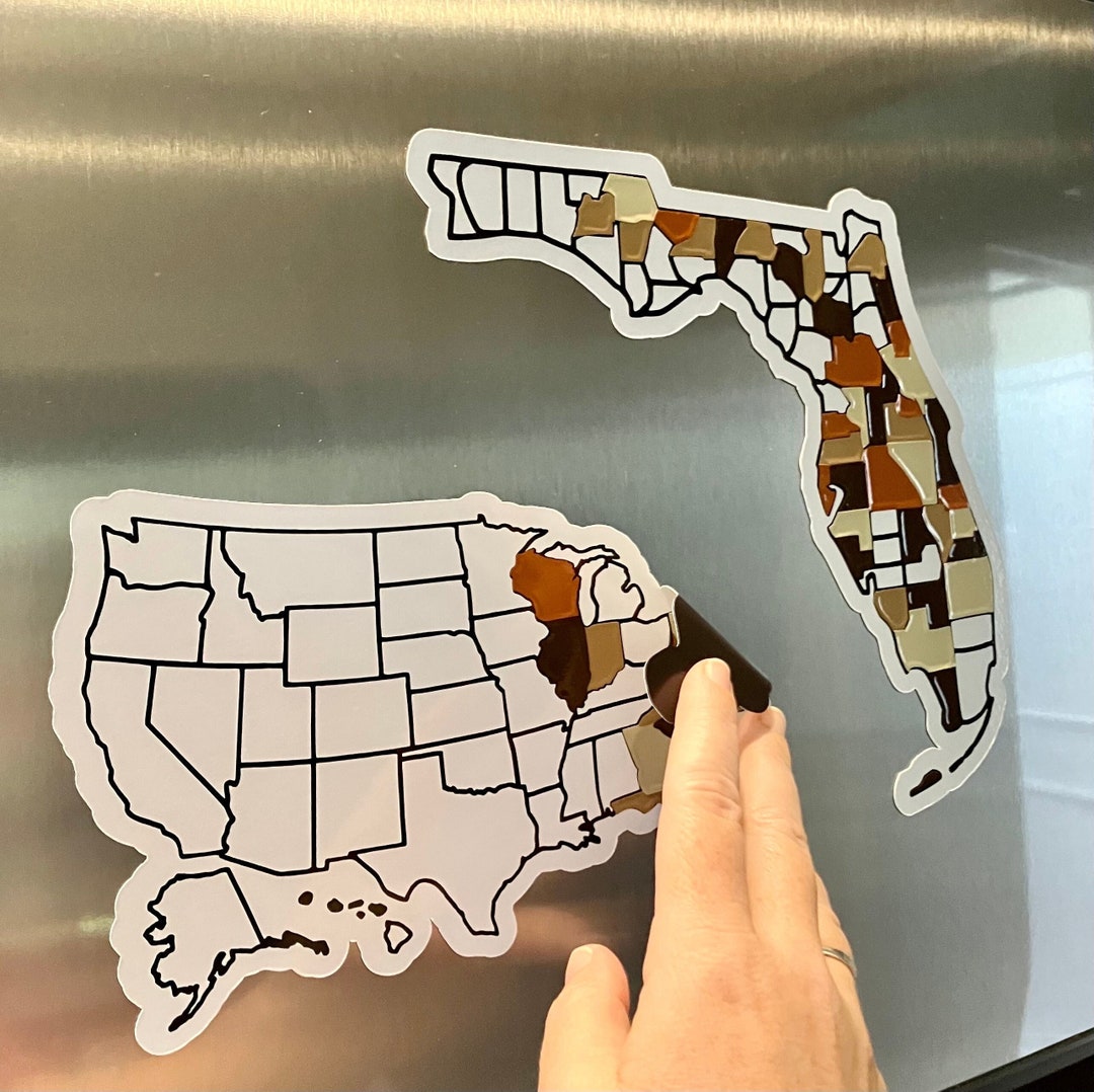 Magnet Backing ADD-ON for Mini County/state Adventure Tracker - Etsy
