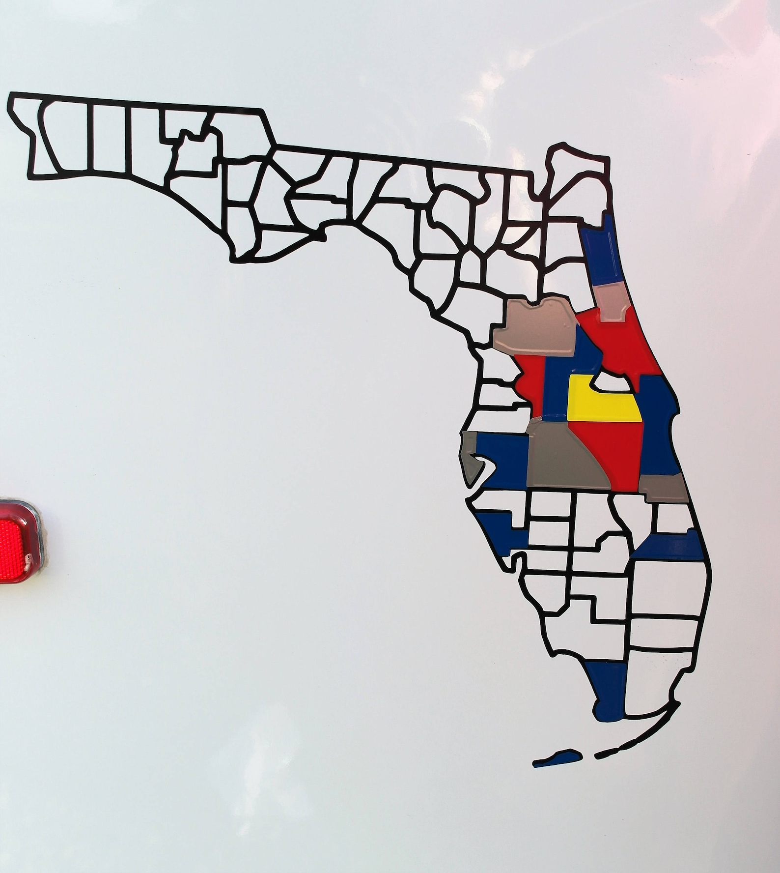 Florida County Decal Map - Camper Decal, Florida Decal, RV Decal ...