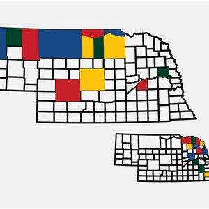 Nebraska County Map Adventure Tracker- Nebraska County Map, RV Decal ...