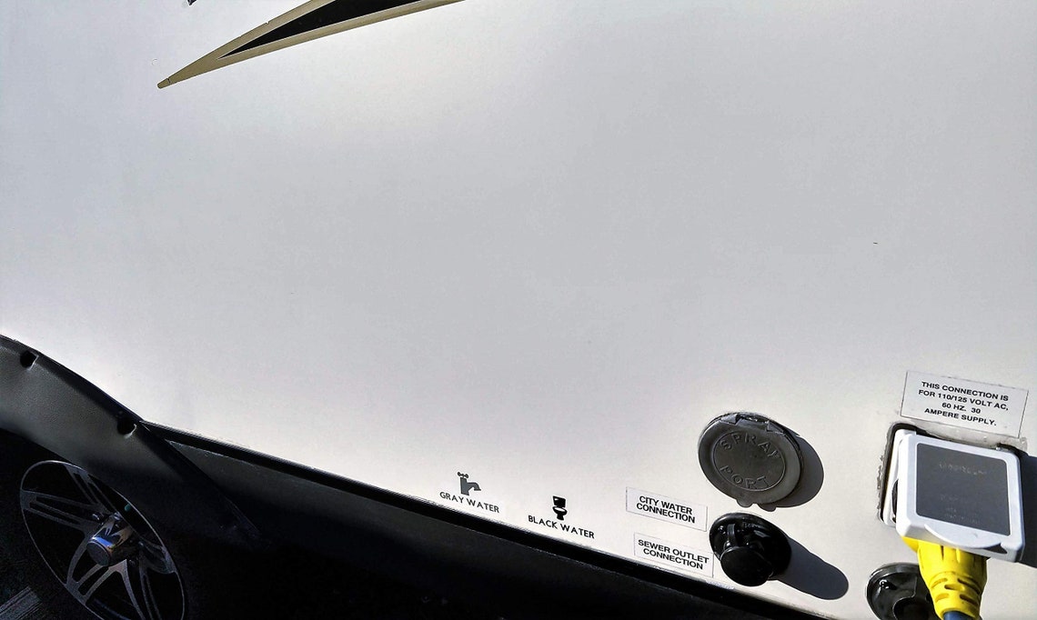 Black Water Tank, Gray Water Tank Decals - Black Tank, Gray Tank, Grey ...