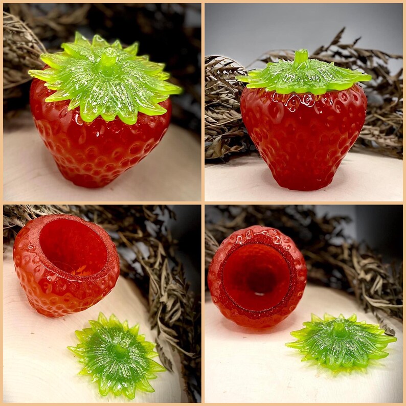 Strawberry Stash Jar | Resin Jar - Etsy