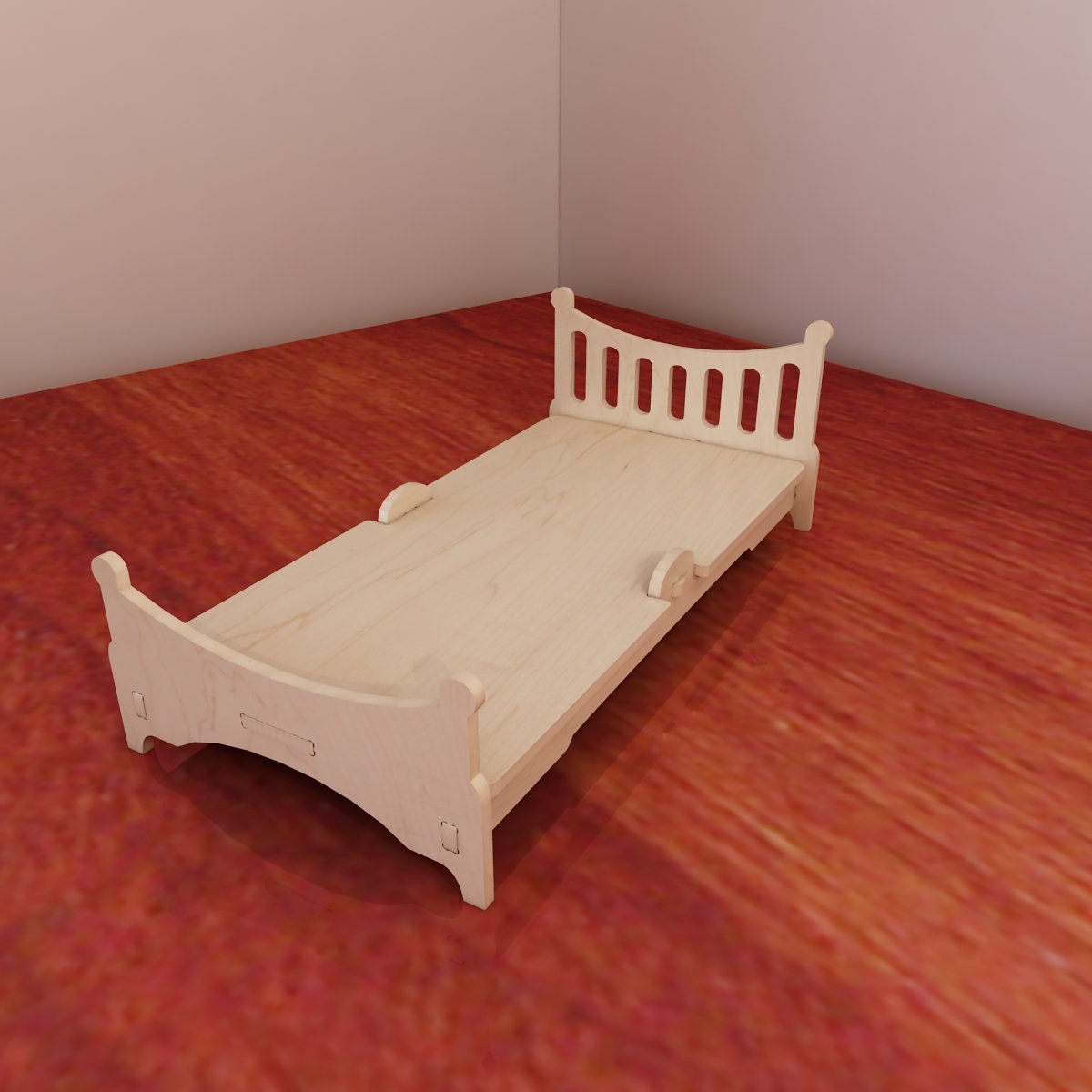 Large Bed For Barbie Barbie Size Furniture Barbie Doll Bed Etsy