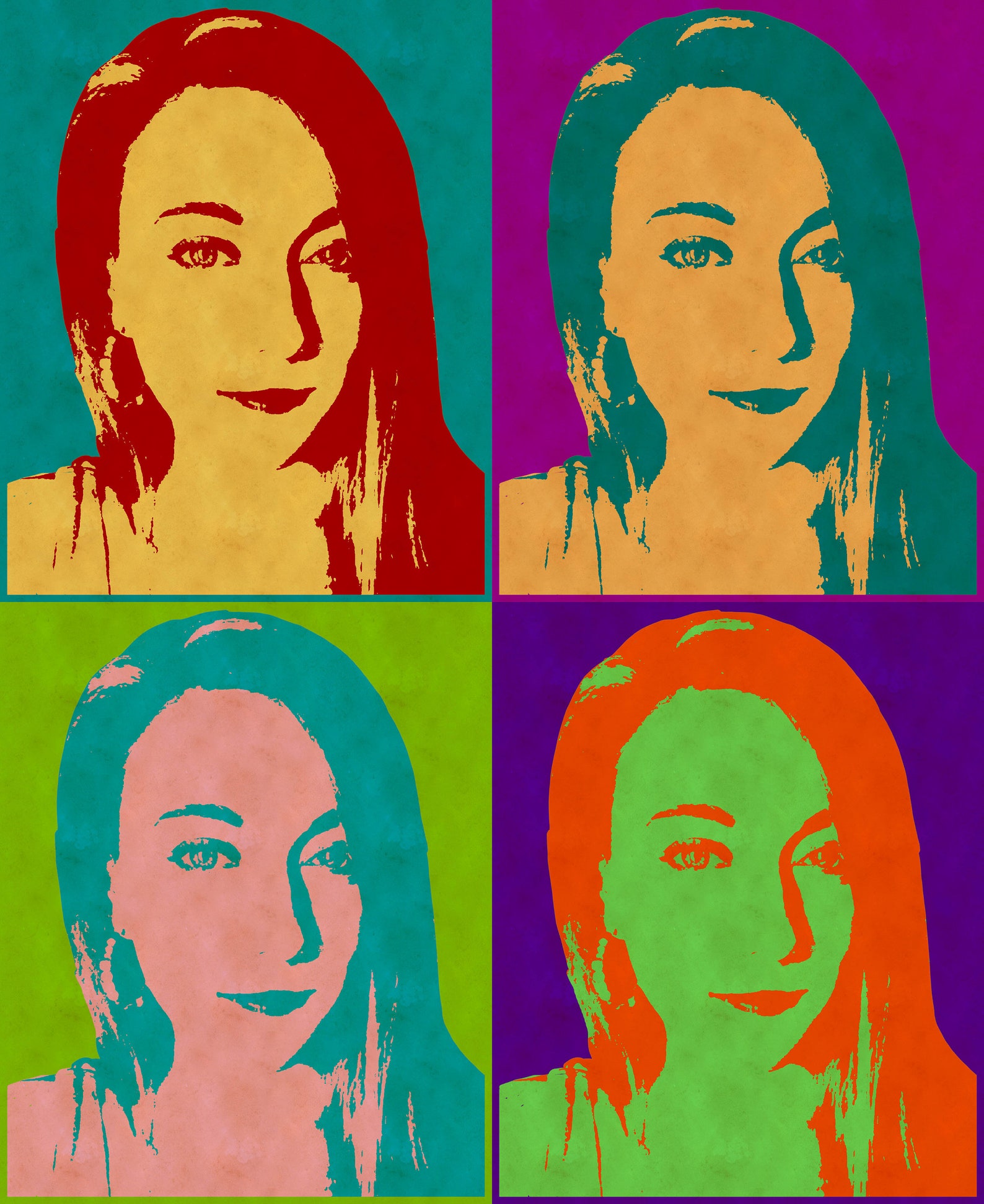 Custom Pop Art Portrait, Andy Warhol Style, Pop Art Wall Art, Print at ...