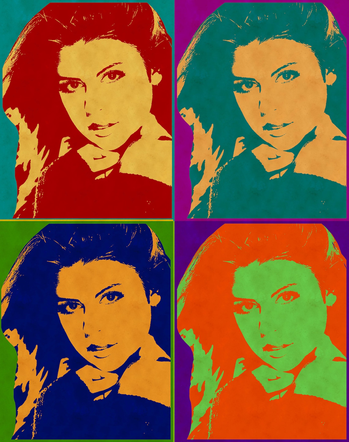 Custom Pop Art Portrait Andy Warhol Style Pop Art Wall Art - Etsy UK