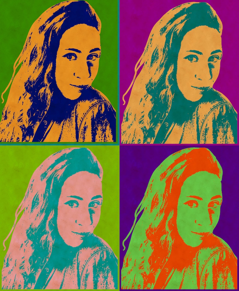 Custom Pop Art Portrait, Andy Warhol Style, Pop Art Wall Art, Print at ...