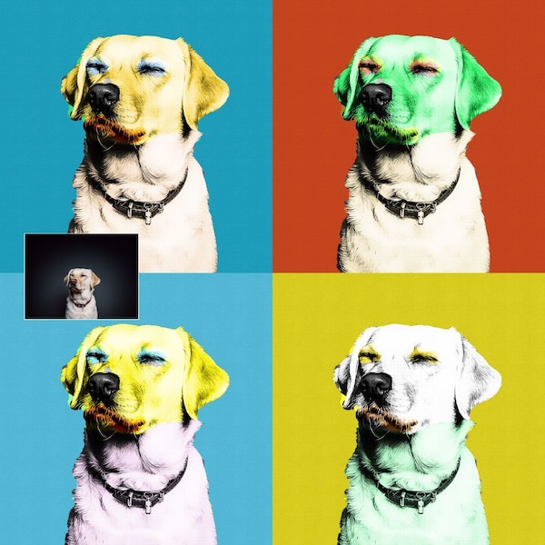 Andy Warhol Dog Art - Etsy