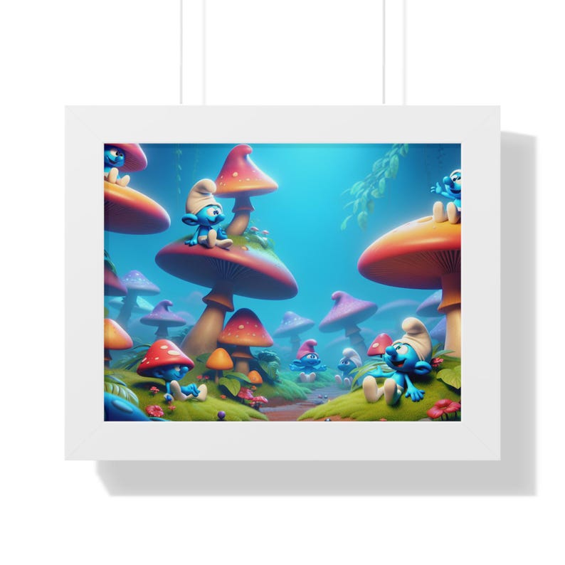 Smurfs Laying on Mushrooms - Etsy