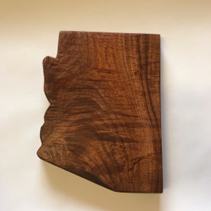 Hand-made Arizona Plaque, Wood Art, Arizona Decor, Mesquite Wood ...