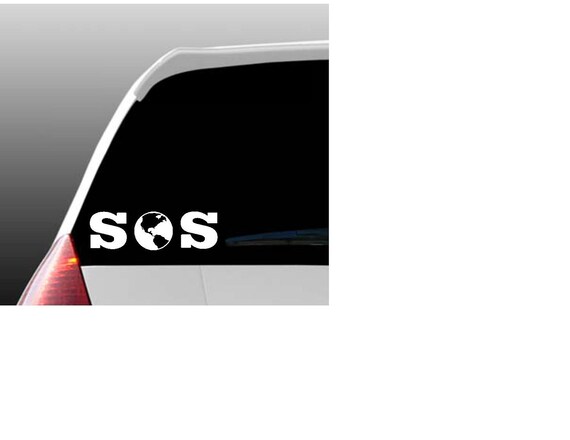 S.O.S. Car Window Decal - Etsy
