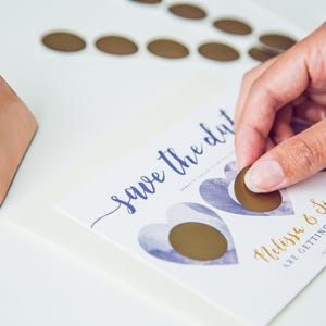 SAMPLE Scratch off Card Save the Date Invite Wedding - Etsy