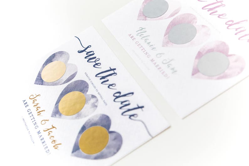 SAMPLE Scratch off Card Save the Date Invite Wedding - Etsy